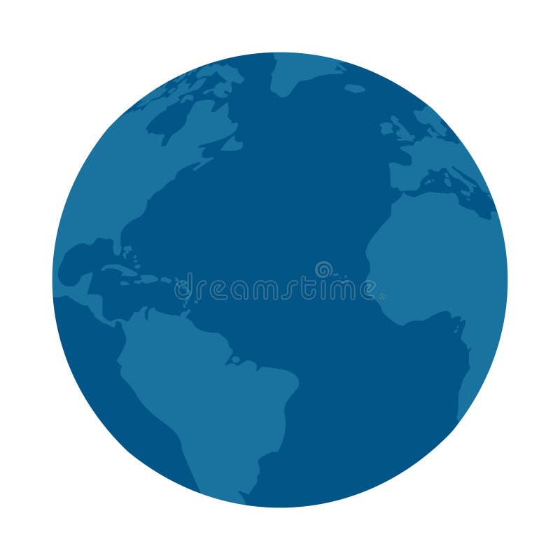 Icono Azul Del Planeta Tierra Ilustración del Vector - Ilustración de ...