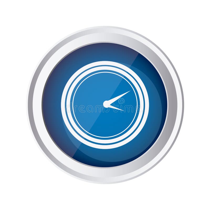 Icono Azul Del Reloj Del Emblema Stock de ilustración - Ilustración de ...