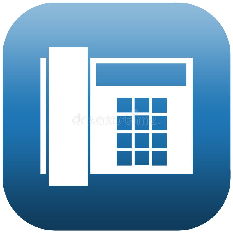 Icono azul del teléfono stock de ilustración. Ilustración de icono ...