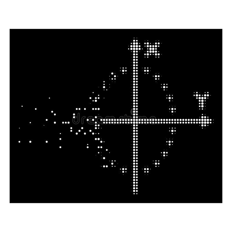 Icono Blanco De Dot Halftone Dotted Ellipse Plot De La Chispa ...