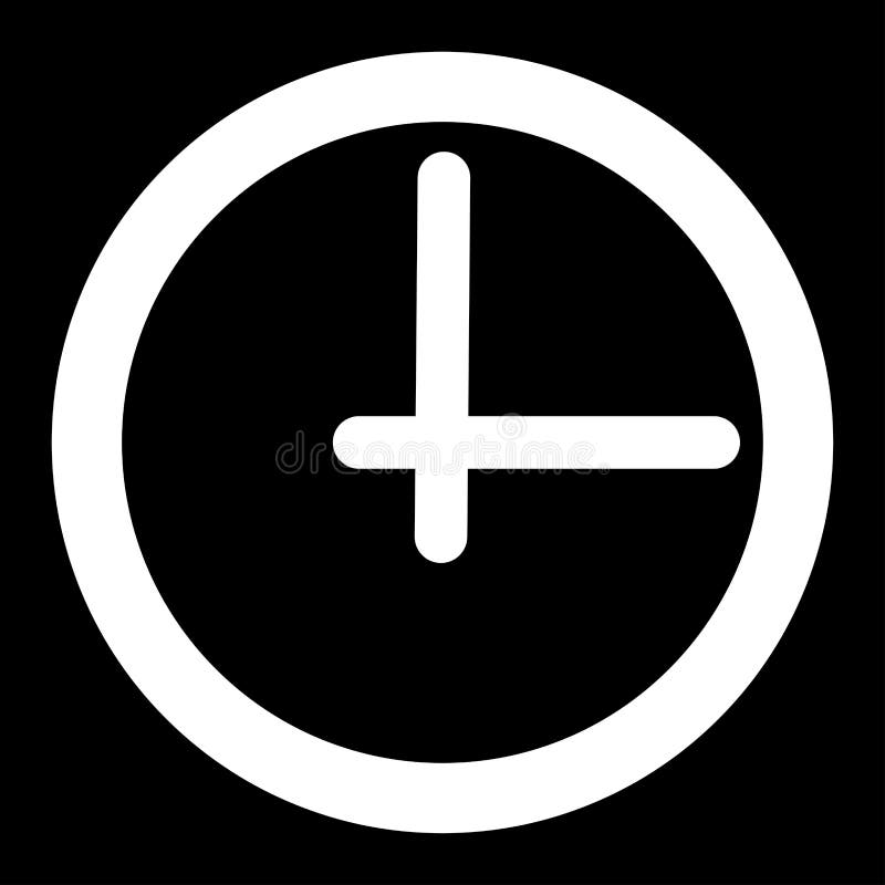 Icono Blanco Del Color Del Reloj Ilustración del Vector - Ilustración ...