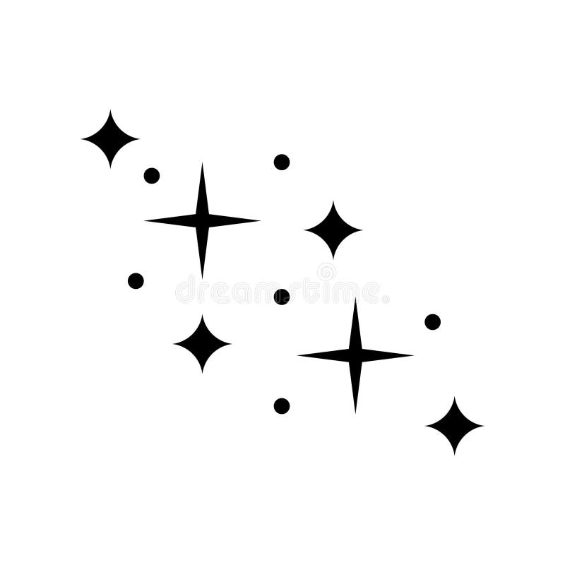 Icono Brillante Con Destellos Y Estrellas. Vector. Ilustración del ...