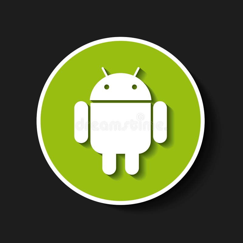 Icono Cl?sico Del Emblema De Android Foto editorial - Ilustración de ...