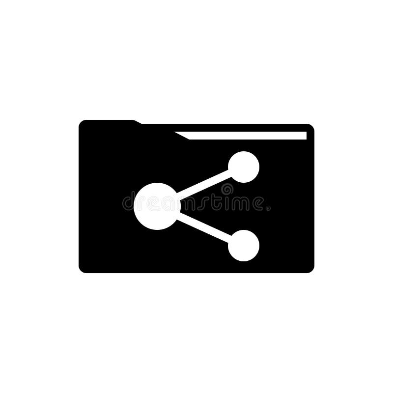 Icono Compartido De Archivo Icono De Carpeta Compartida Ilustración del ...