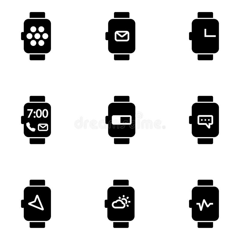 Icono Completamente Elegante Del Reloj Del Vector Stock de ilustración ...