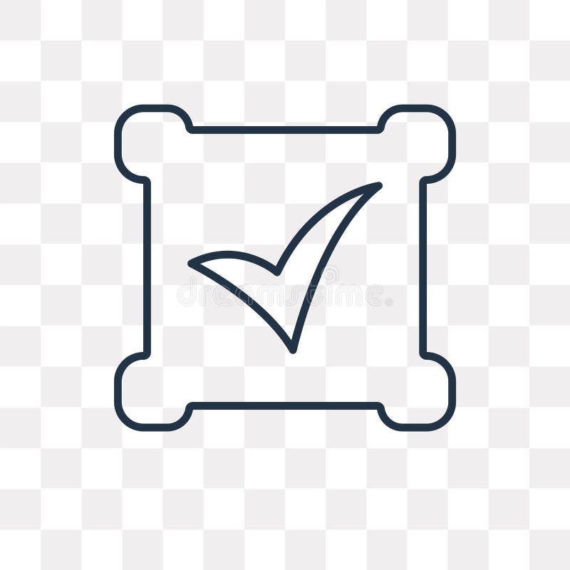 Icono Comprobado Del Vector Aislado En El Fondo Transparente ...