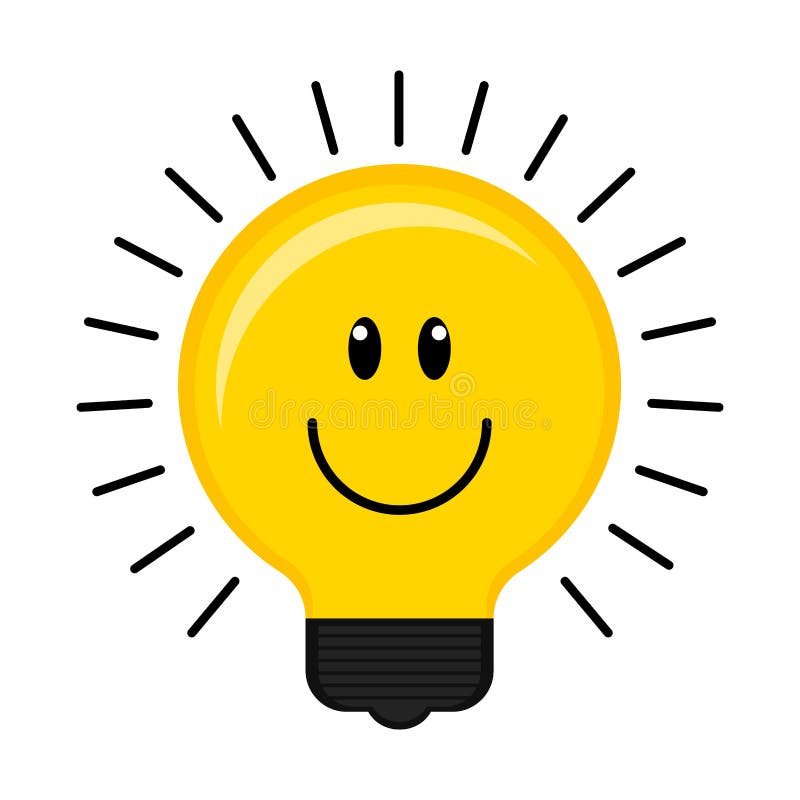 Bombilla feliz ilustración del vector. Ilustración de corrida - 18102699