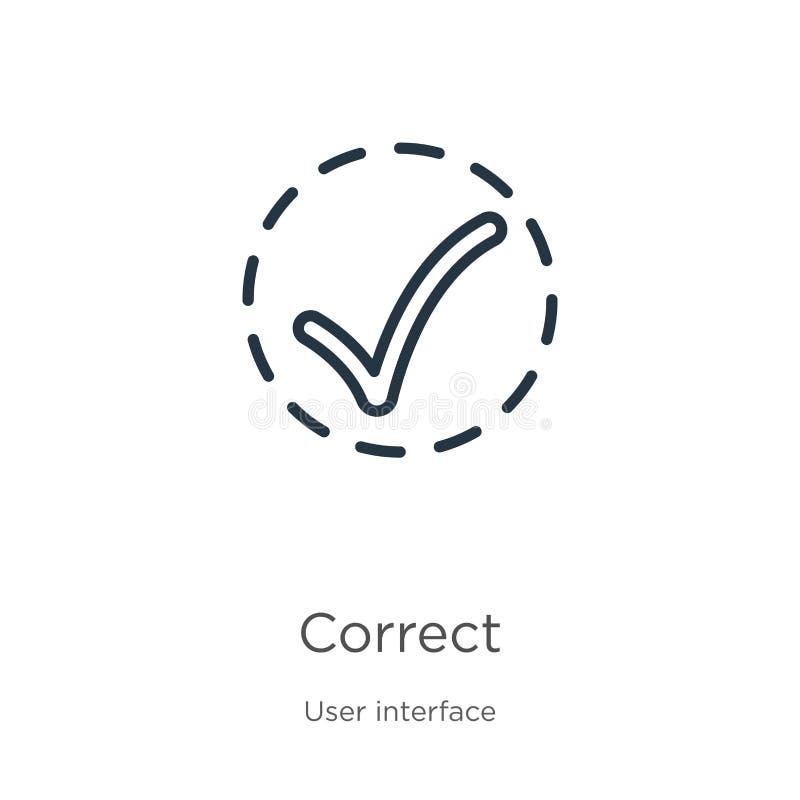 Vector Correcto Del Icono Aislado En El Fondo Blanco Concepto O Del