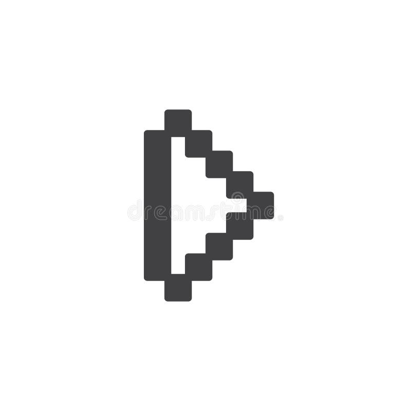 Icono Correcto Del Vector De La Flecha Del Pixel Ilustración del Vector ...