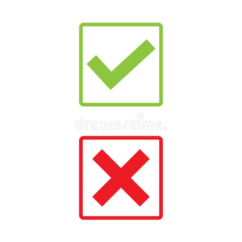 Icono Correcto E Incorrecto Ilustración del Vector - Ilustración de ...