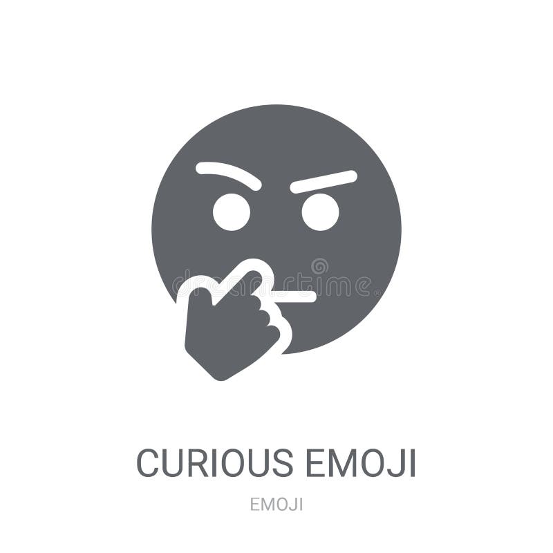 Icono De Emoji Curioso En El Contorno De Línea Delgada Y Estilo De ...