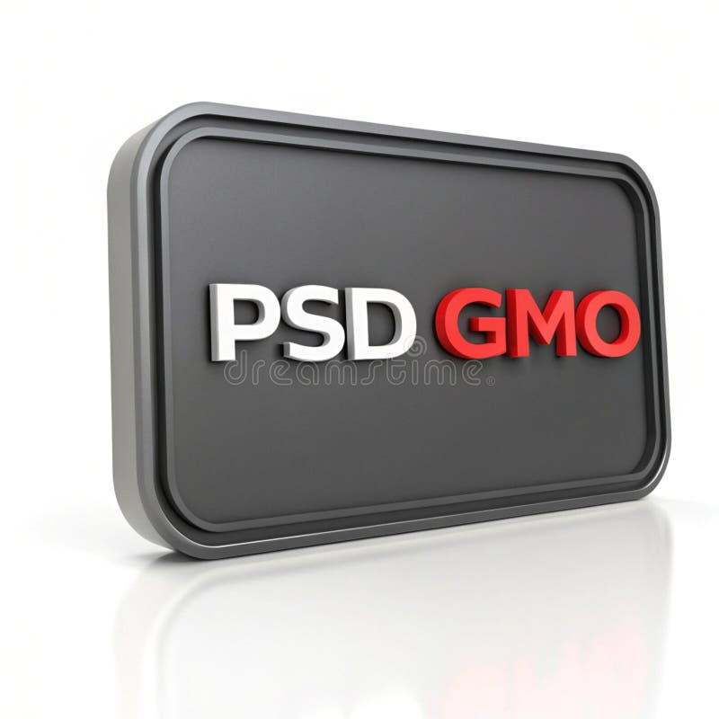 Icono 3D Del GMO De PSD Aislado En Fondo Transparente Stock de ilustración - Ilustración de ...