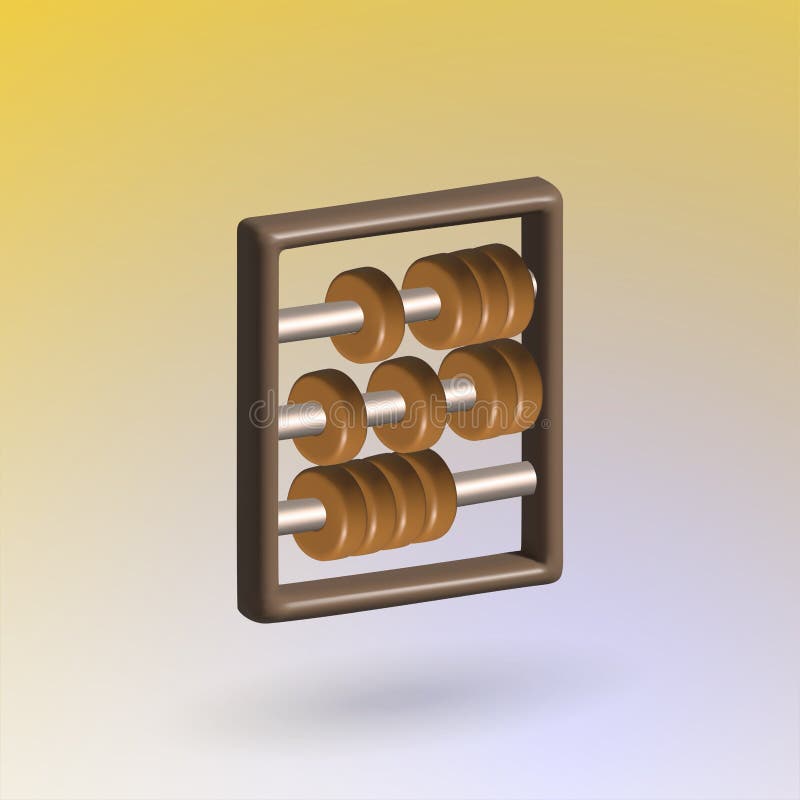 Icono De Abacus Aislado 3d. Icono De Abacus 3d Stock de ilustración ...