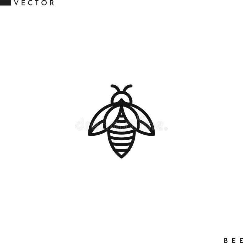 Icono De Abeja. Insecto Abstracto Ilustración del Vector - Ilustración ...