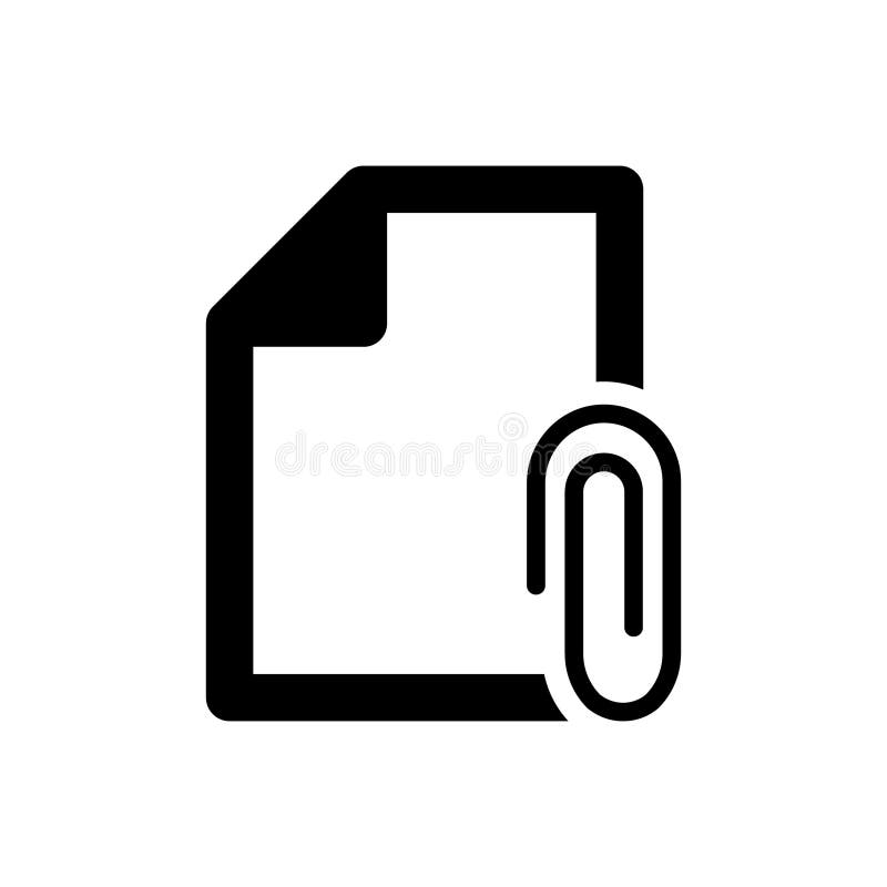 Icono De Adjunto De Documento Ilustración del Vector - Ilustración de ...