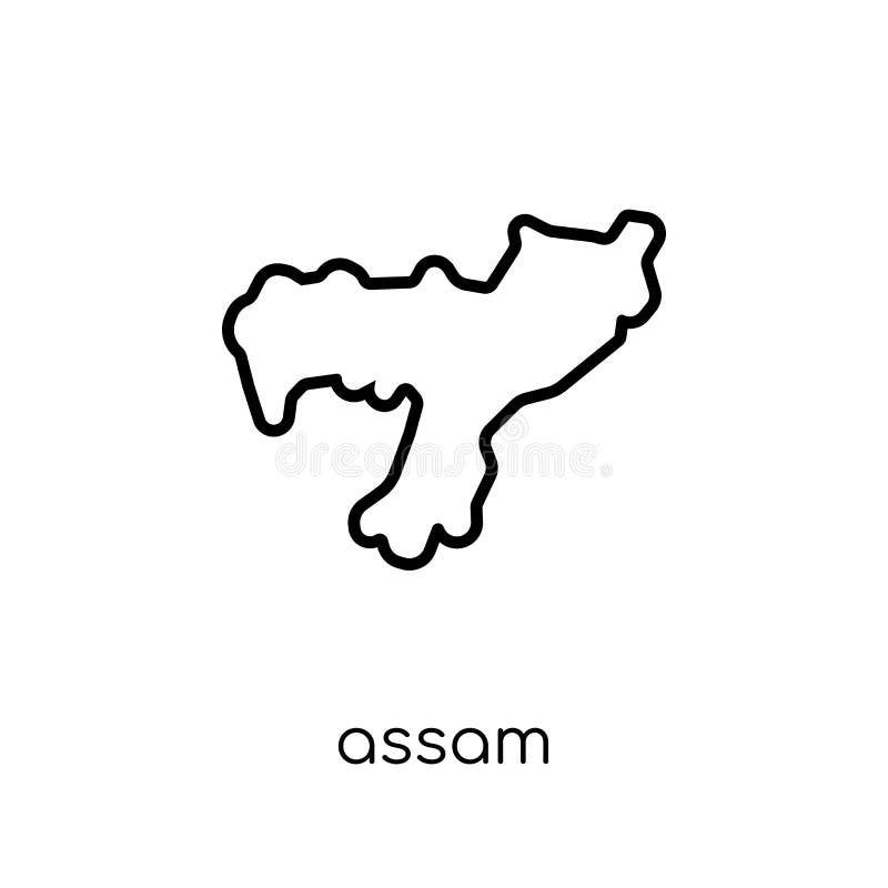 Icono De Assam Icono Linear Plano Moderno De Moda De Assam Del Vector ...