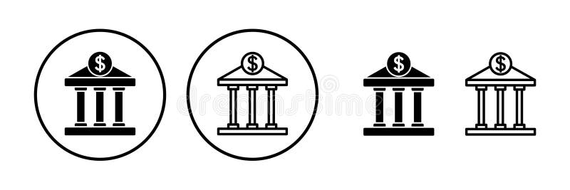 Icono De Banco . Símbolo De Icono De Banco Ilustración del Vector ...