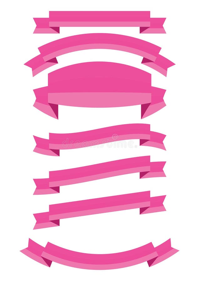 Icono De Banner De Banda Rosa Ilustración del Vector - Ilustración de ...