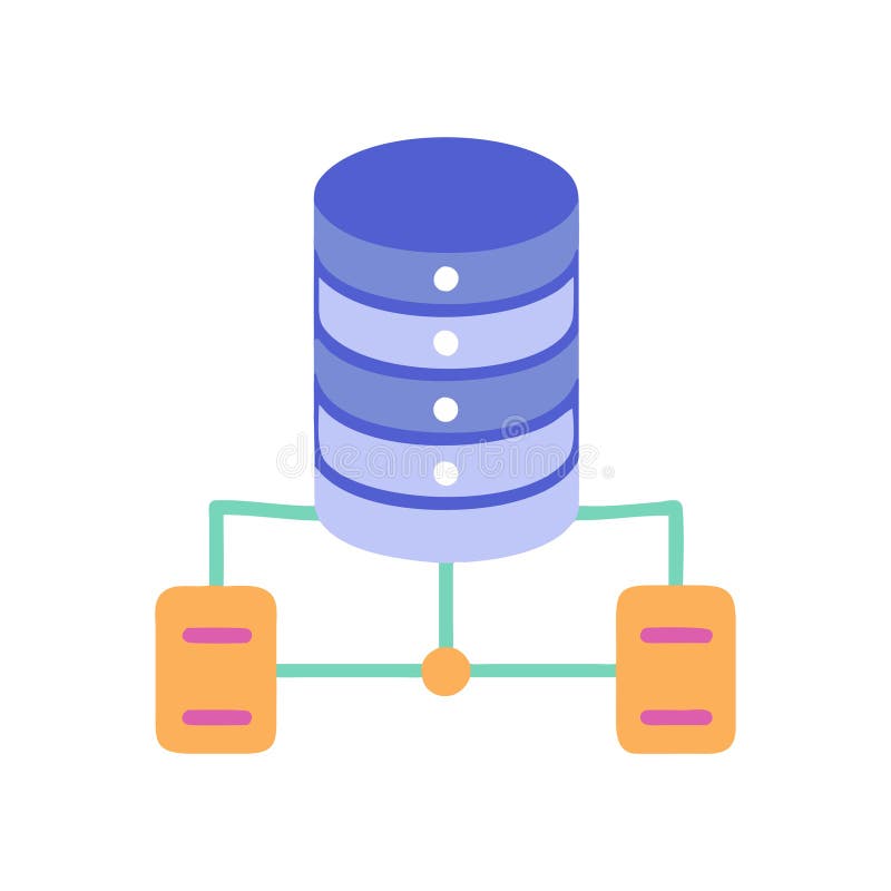 Icono De Base De Datos De Columnas Completa Ilustración del Vector ...