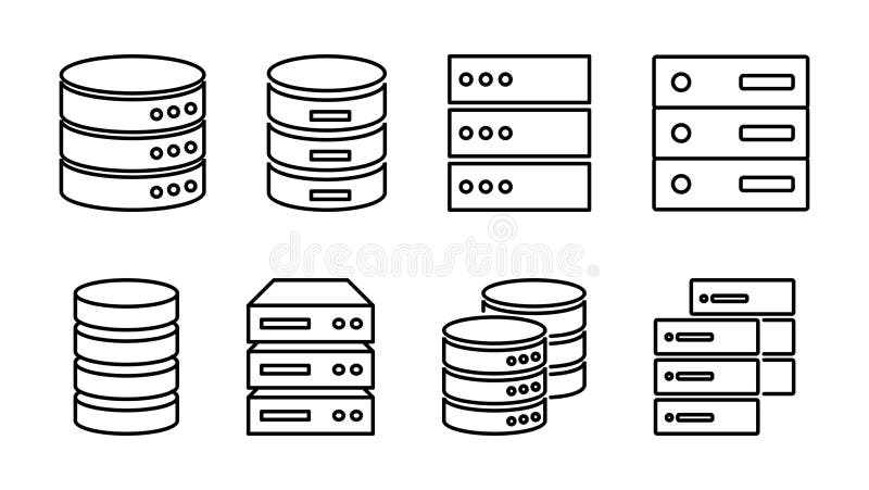 Icono De Base De Datos . Icono De Vector De Base De Datos Ilustración ...