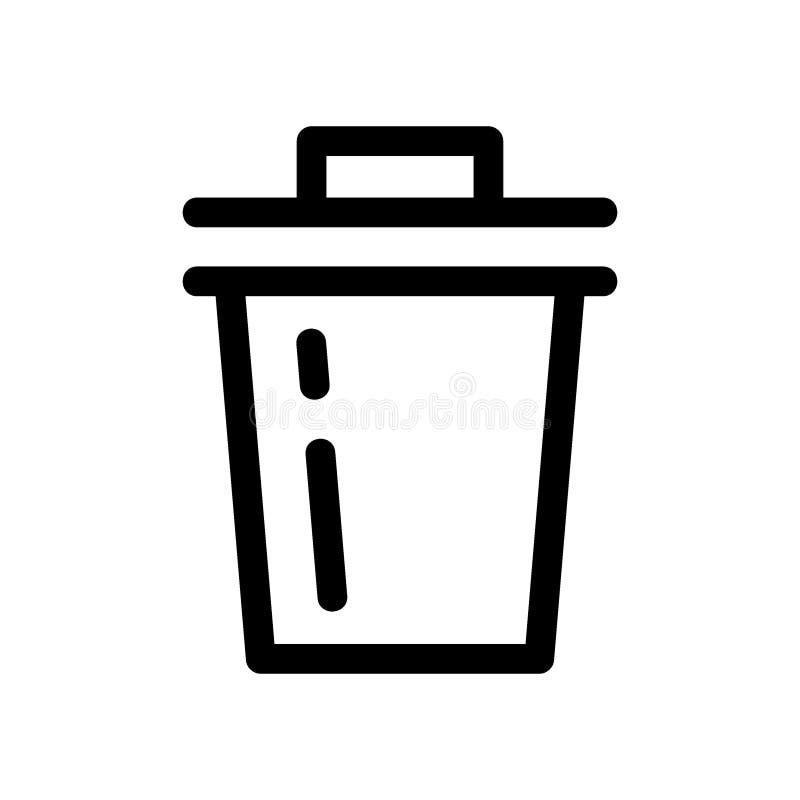 Icono De Basura O Logotipo Símbolo Aislado Símbolo Vector Ilustración