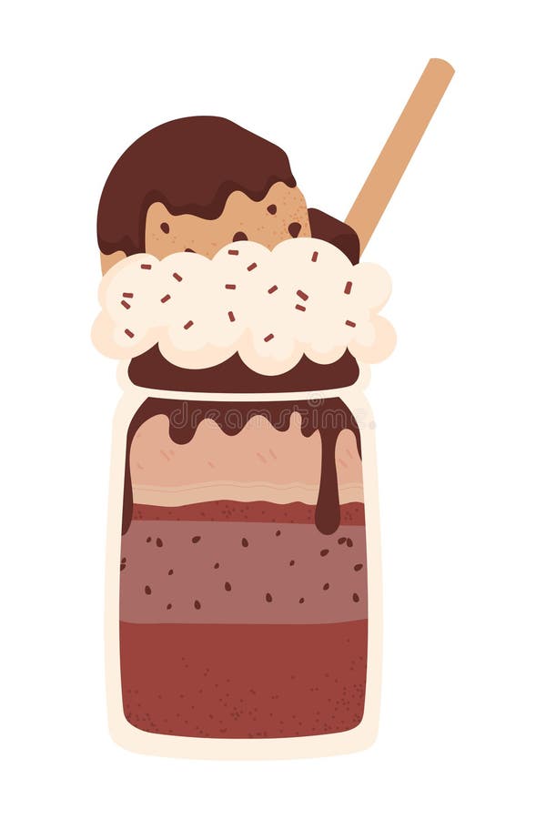 Icono De Batido De Chocolate Ilustración del Vector - Ilustración de ...