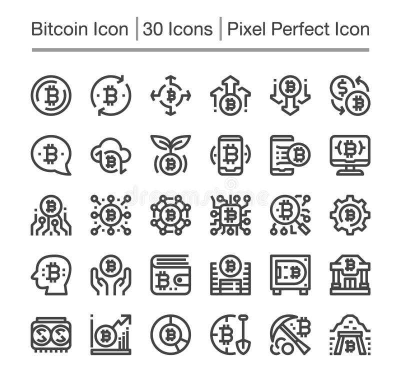 Icono de Bitcoin ilustración del vector. Ilustración de editable ...