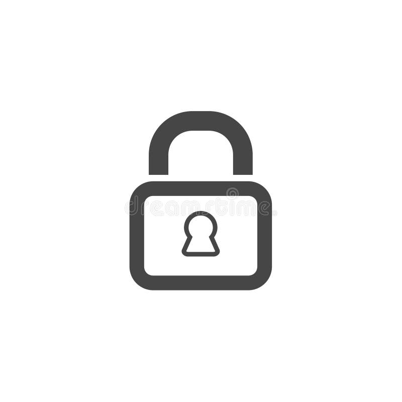 Icono de bloqueo ilustración del vector. Ilustración de color - 159237634