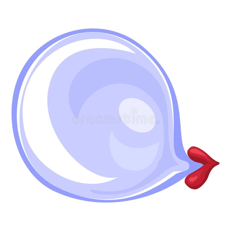 Icono De Bola De Chicle Azul, Estilo Caricatura Ilustración del Vector ...