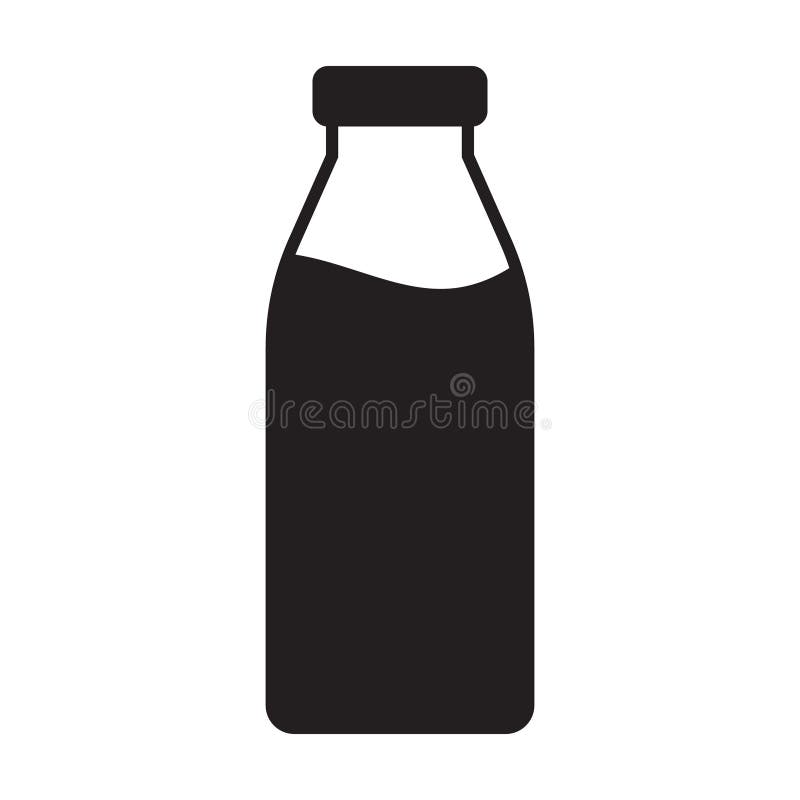 Icono De Botella. Icono De Botella De Leche. Ilustración del Vector - Ilustración de leche ...