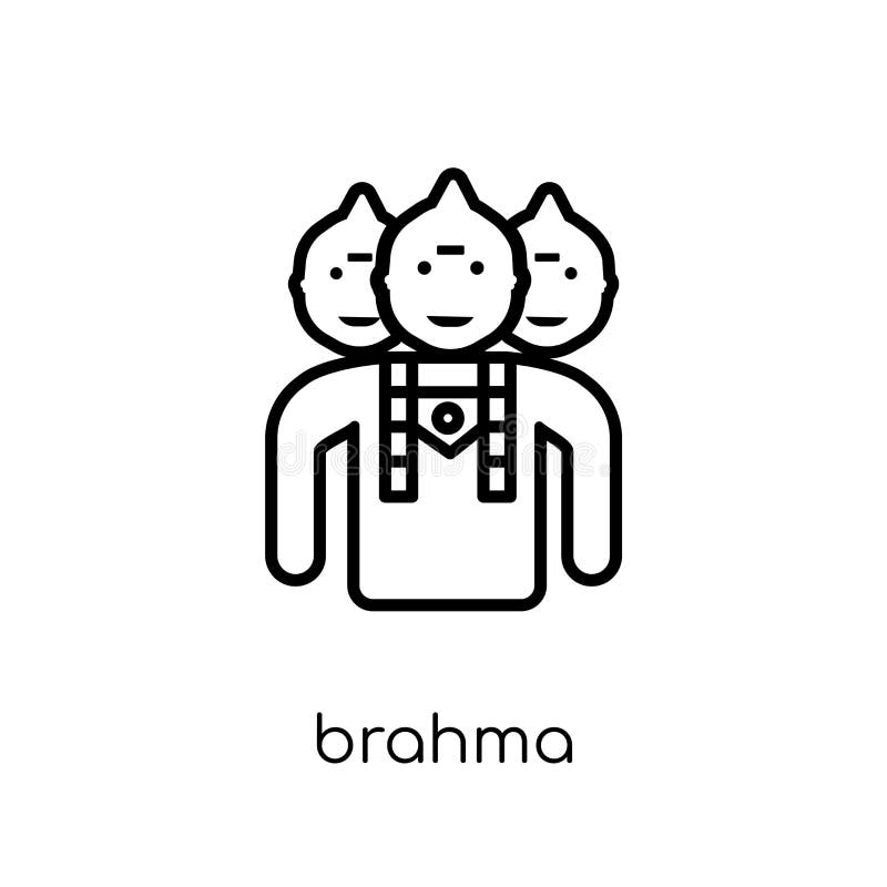 Icono Del Brahma En Estilo De Moda Del Diseño Icono Del Brahma Aislado En El Fondo Blanco ...