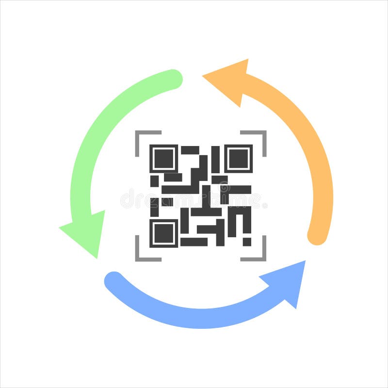 Icono De Código Qr En Fondo Blanco. Vector Stock de ilustración ...