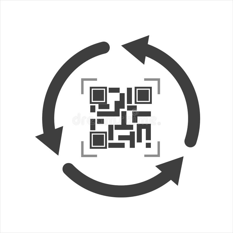 Icono De Código Qr En Fondo Blanco. Vector Stock de ilustración ...