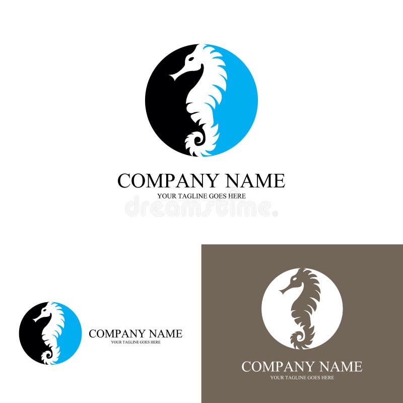 Icono De Caballito De Mar Simple Vectorial Logo Libre Ilustración del ...