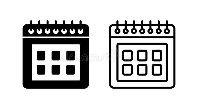 Icono De Calendario . Símbolo De Calibre Ilustración del Vector - Ilustración de plazo ...