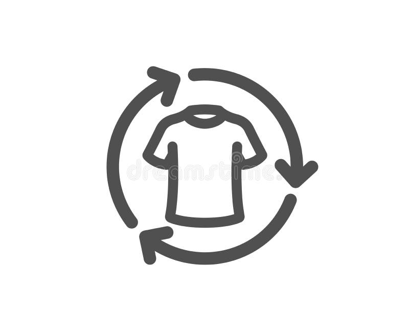 Línea De Ropa Del Cambio Icono Muestra De La Camisa Camiseta De La Ropa ...