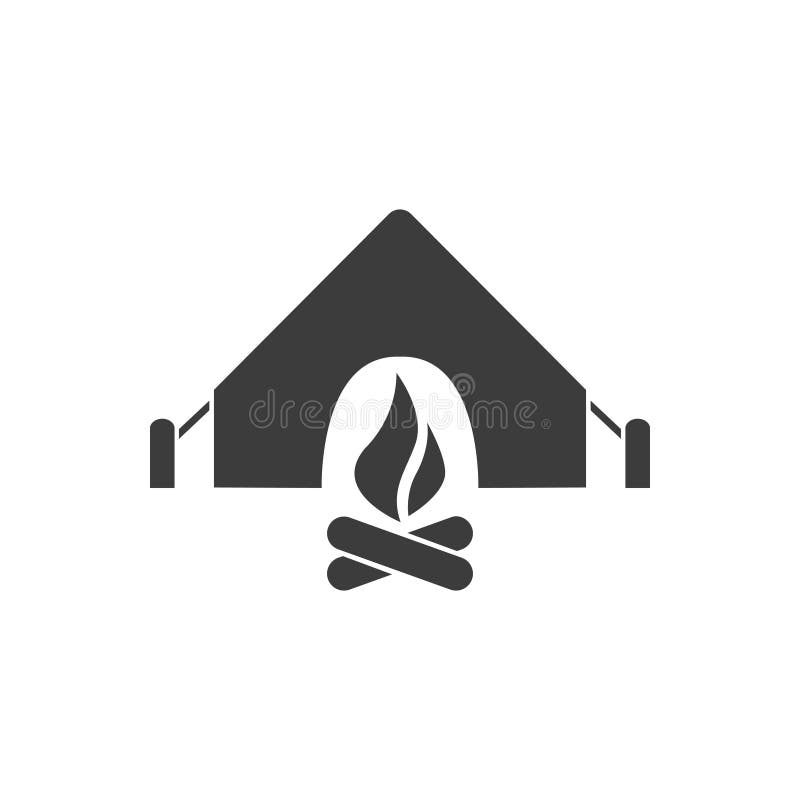 Icono de campamento ilustración del vector. Ilustración de tienda ...