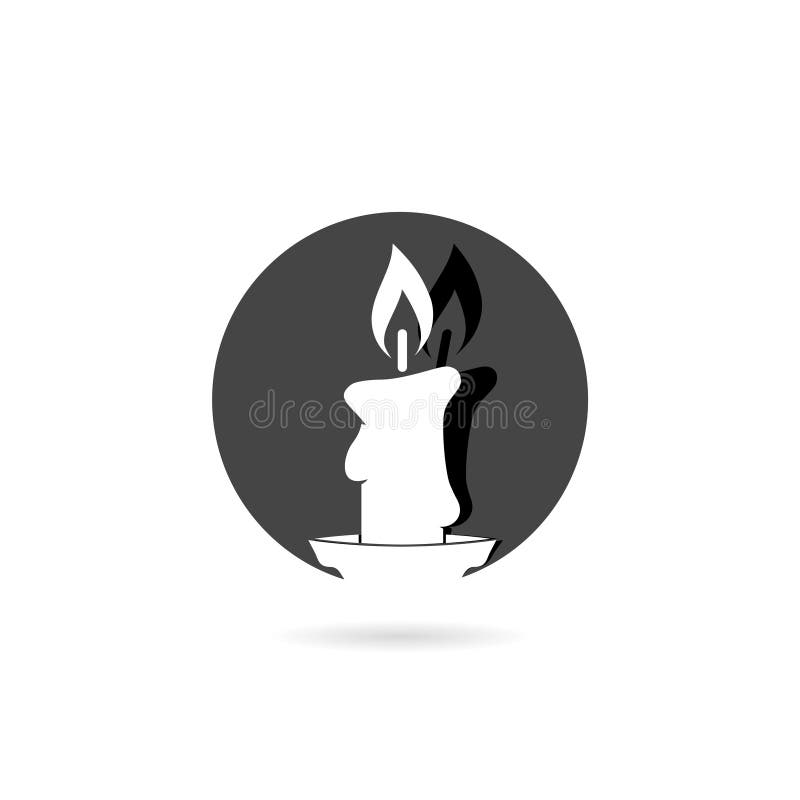 Icono De Candela Con Sombra Ilustración del Vector - Ilustración de ...