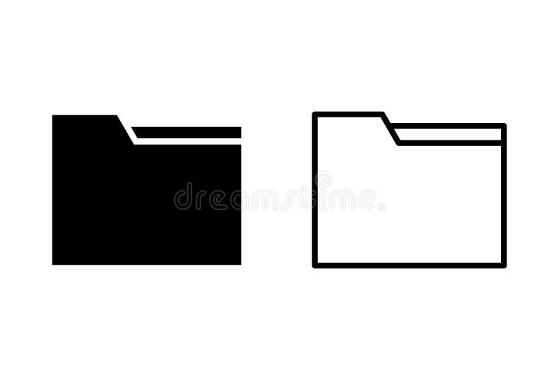 Icono De Carpeta . Icono De Vector De Carpetas Ilustración del Vector ...