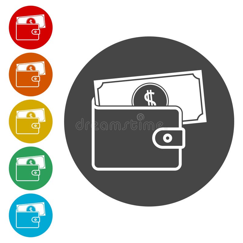 Icono de cartera ilustración del vector. Ilustración de empuje - 184254587