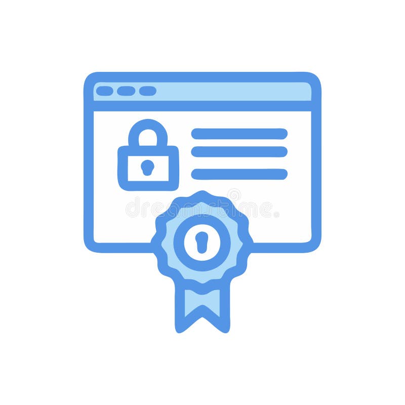 Icono De Certificado Ssl Completo Ilustración del Vector - Ilustración ...