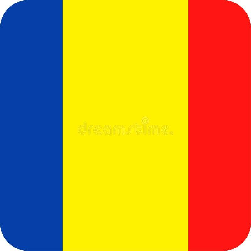 Icono De Chad Flag Vector Square Flat Stock de ilustración ...