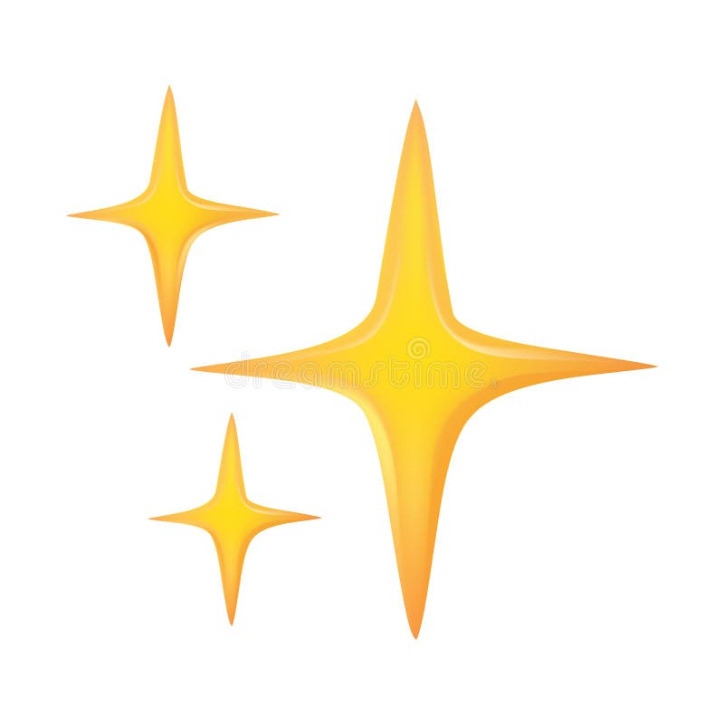 Icono De Chispa Dorada Sobre Fondo Aislado Blanco Ilustración del ...