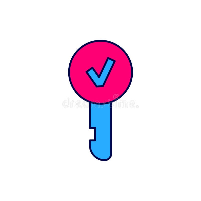 Icono De Clave De Esquema Rellenado Aislado En Fondo Blanco. Vector ... Icono De Clave De Esquema Rellenado Aislado En Fondo Blanco. Vector ...