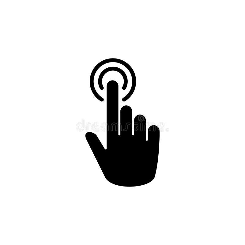 Icono De Clic Con La Mano . Icono De Clic. Icono De Puntero Ilustración ...