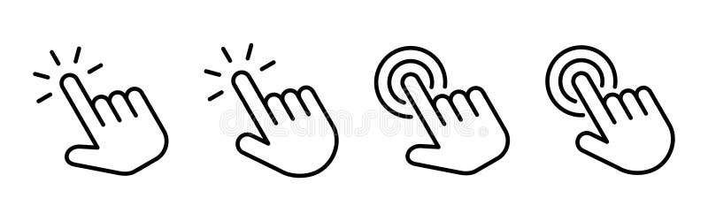 Icono De Clic Con La Mano . Vector De Icono De Puntero. Vector De Icono ...