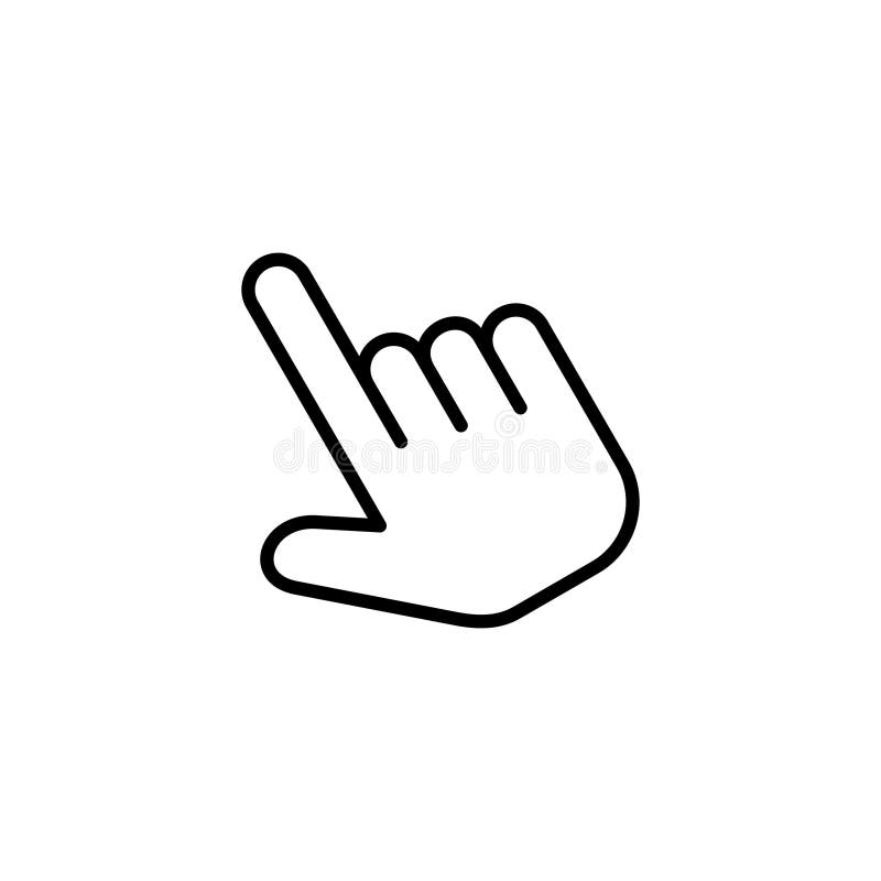 Icono De Clic Con La Mano . Vector De Icono De Puntero. Vector De Icono ...