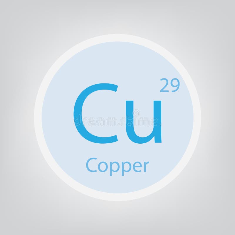 Icono Del Elemento Químico Cobre Cu Ilustración del Vector - Ilustración de elementos, abundante ...