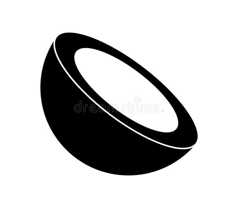 Icono De Coco Ilustrado En Vector Sobre Fondo Blanco Stock de ...