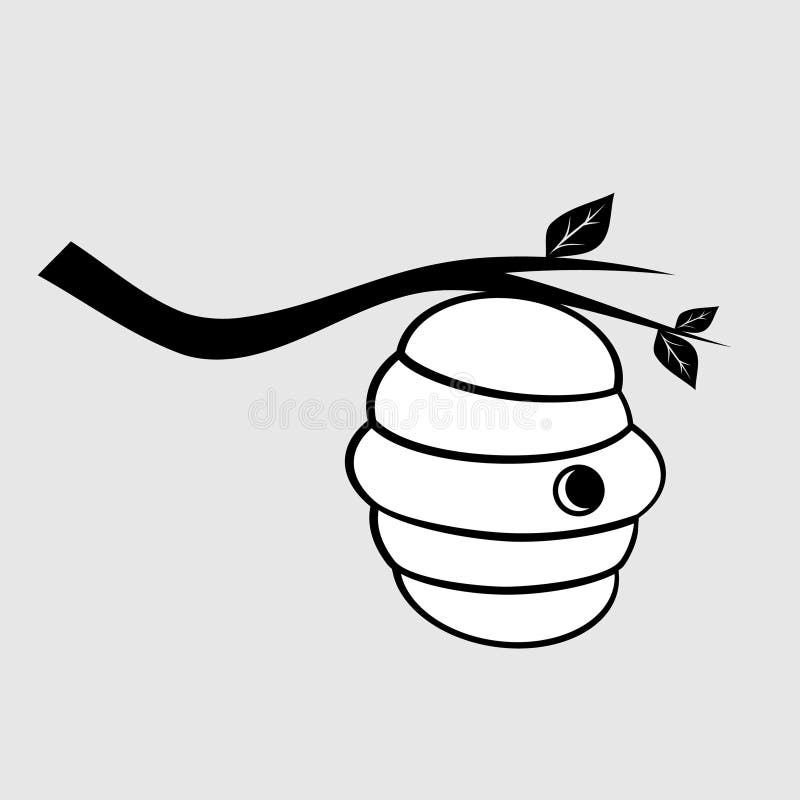 Icono de colmena salvaje. ilustración del vector. Ilustración de panal ...